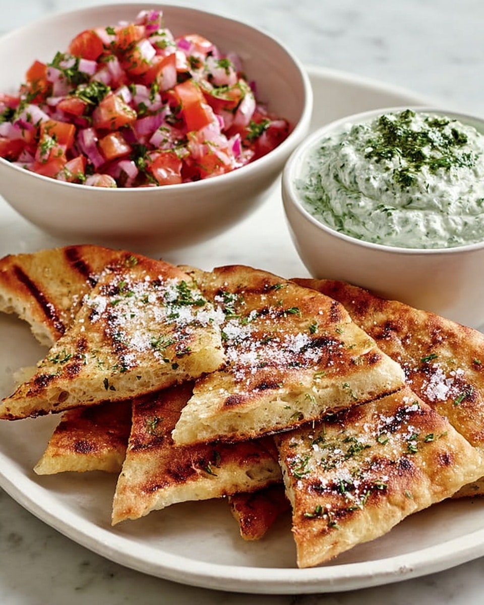 Naan Dippers with Fresh Mint & Coriander Raita - Delicious Appetizer